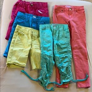 Bottoms | 5 Pc Colorful Girls Pants Bundle | Poshmark